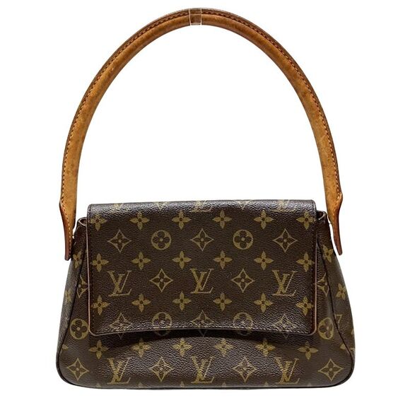 Louis Vuitton | Bags | Louis Vuitton Mini Looping Brown Canvas Handbag ...